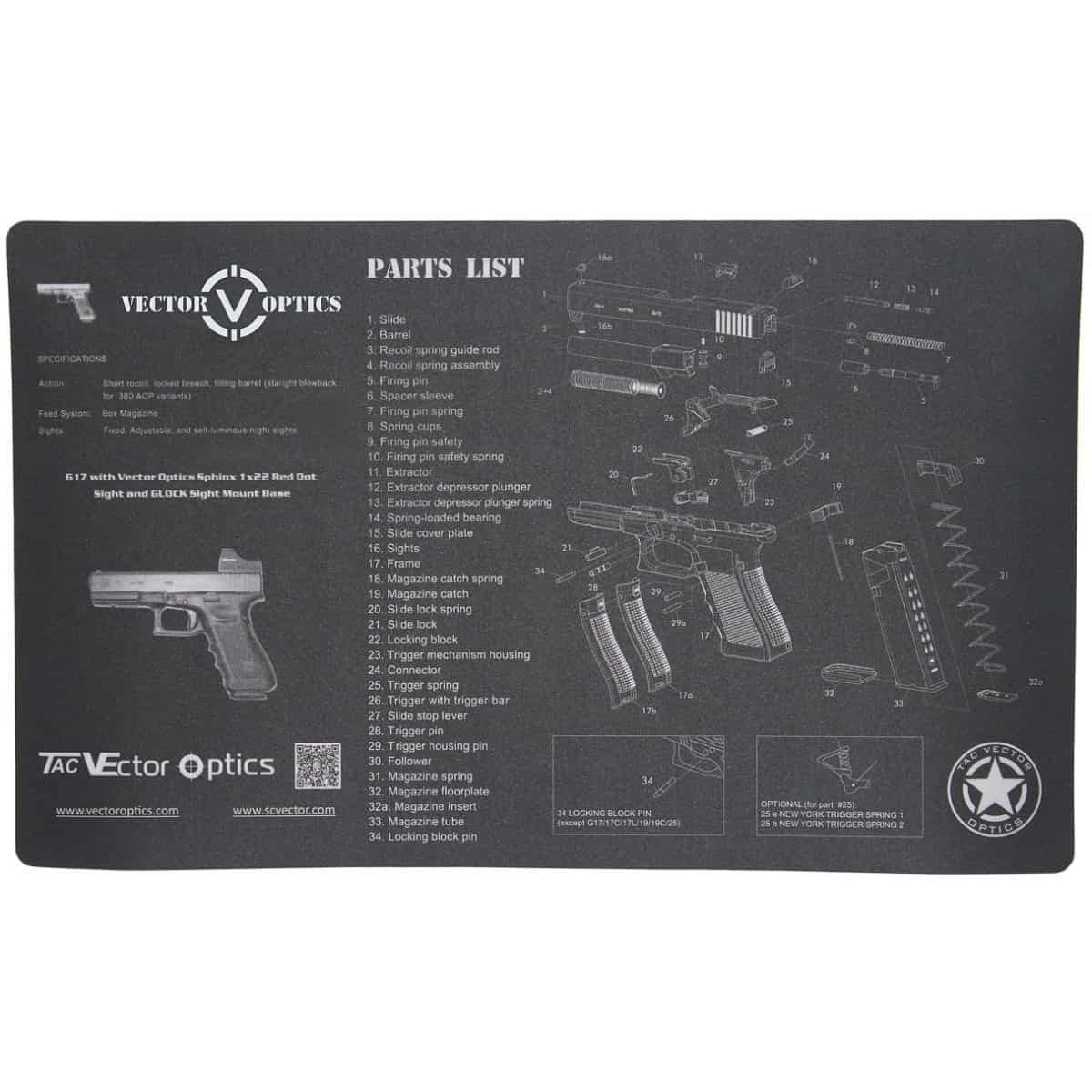 Glock Gun Cleaning Bench Mat – All Gun Sports NZ